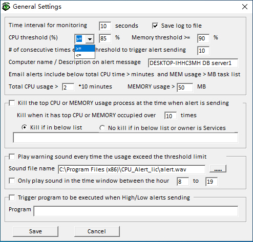Linux & Windows tools - Get alerts when CPU/MEM continues high over ...